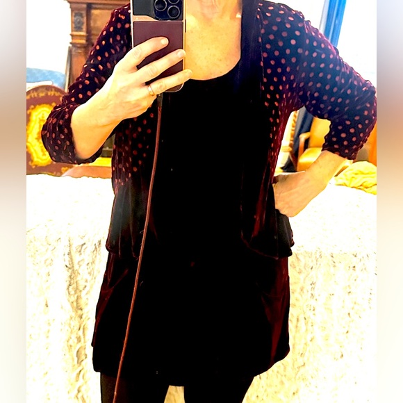 Phoenix | Tops | Burgundy Luscious Velvet Shell And Jacket Set From The ...